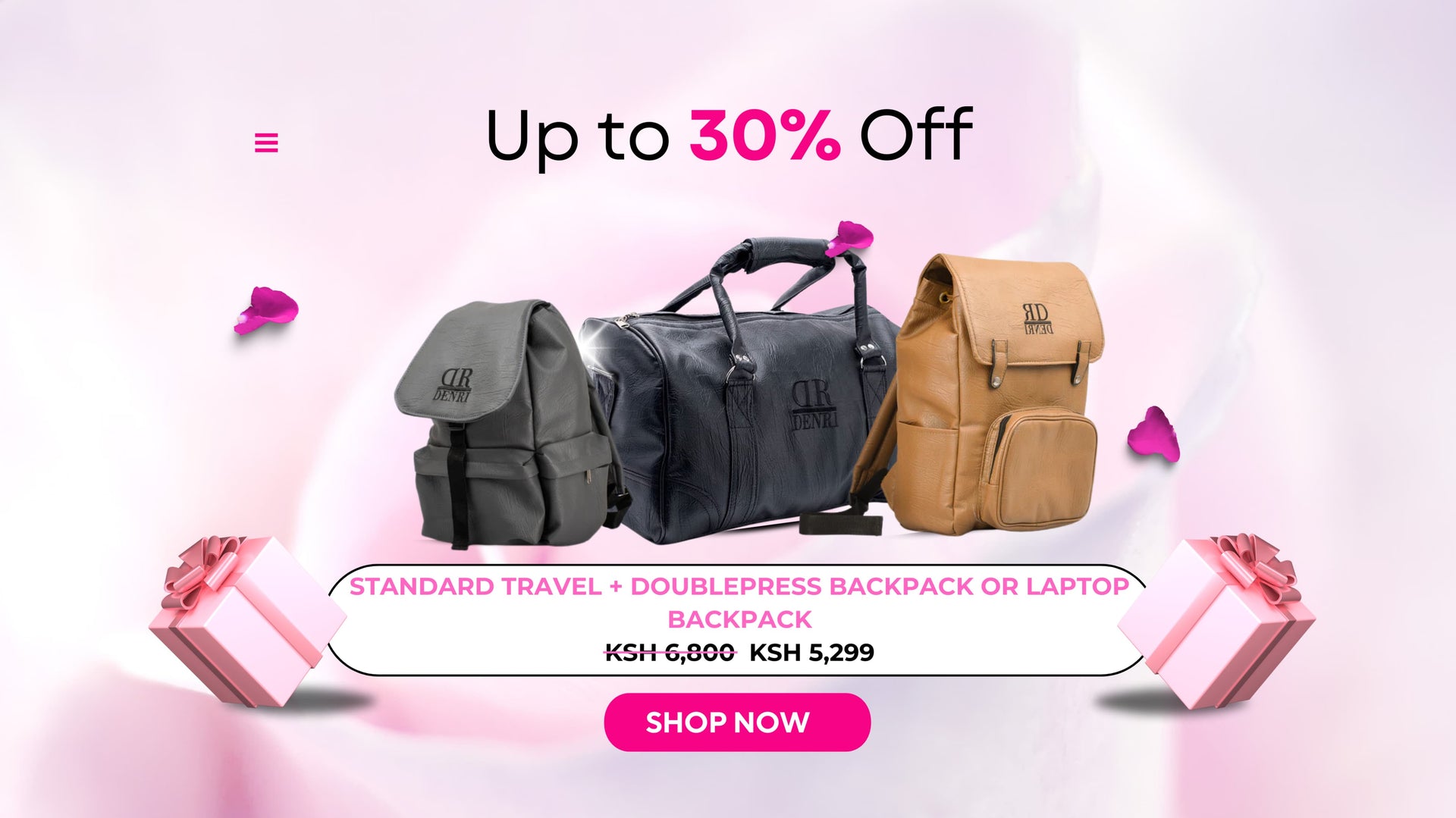 Stylish and durable bags on sale in Kenya | Get prices from Denri