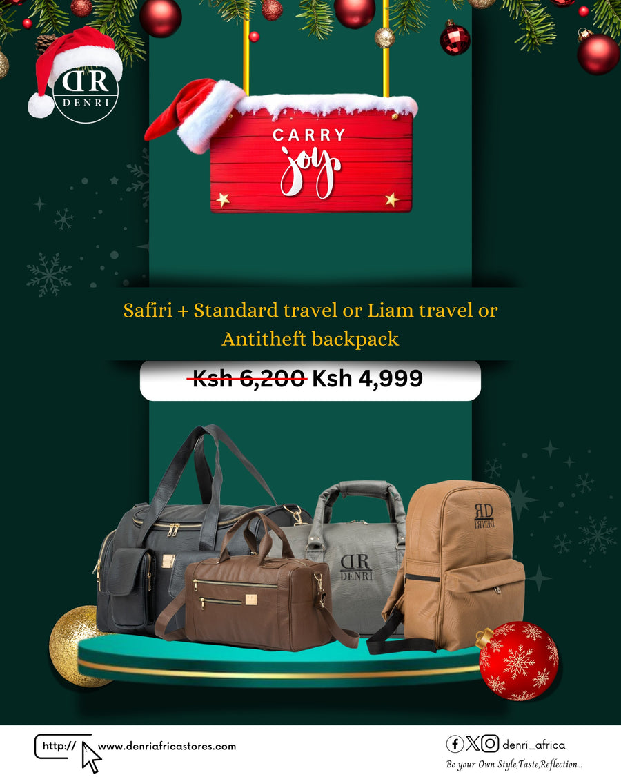Safiri Travel + Standard Travel or Liam Travel or Antitheft Backpack – Denri