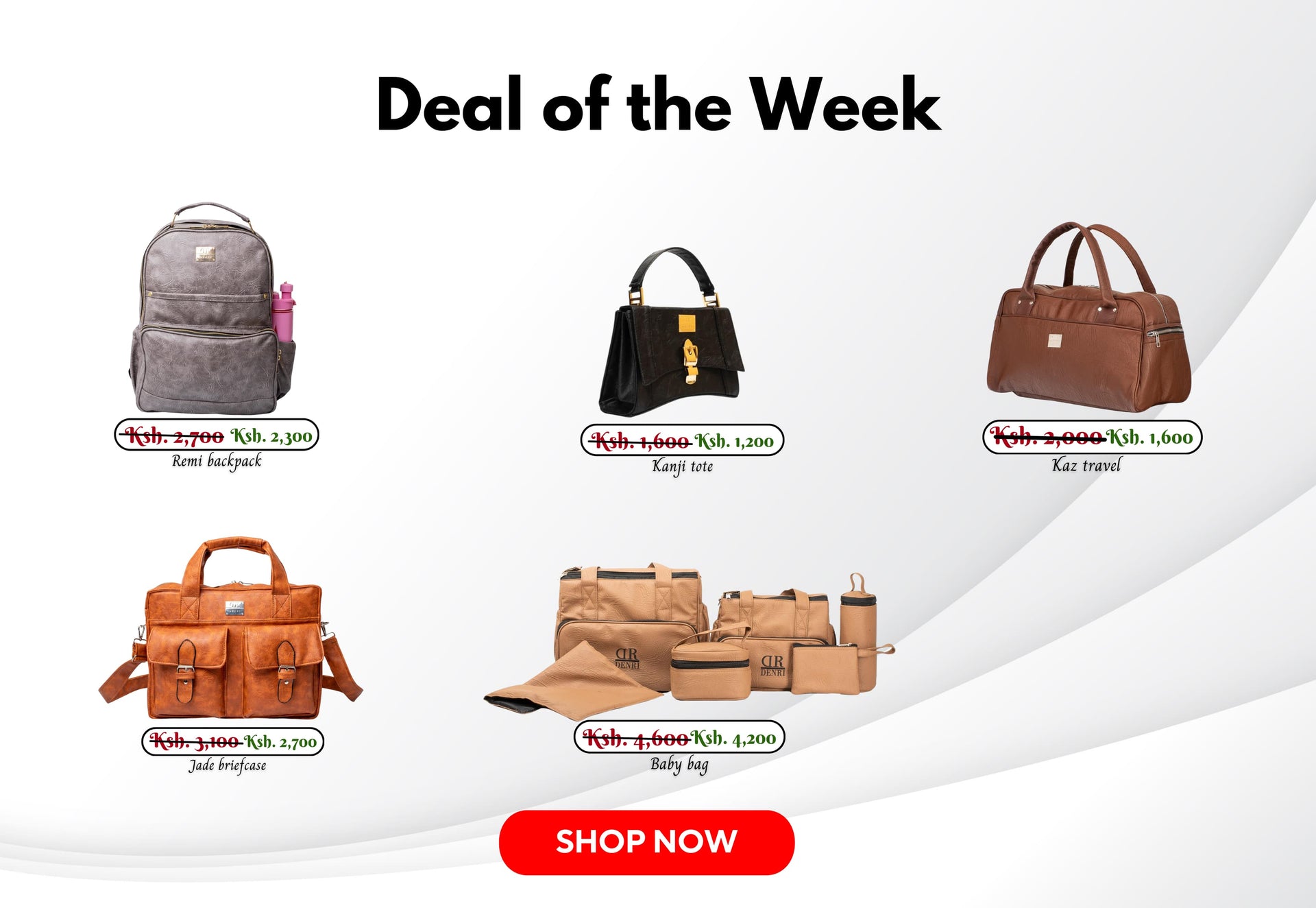 Stylish and durable bags on sale in Kenya | Get prices from Denri ...